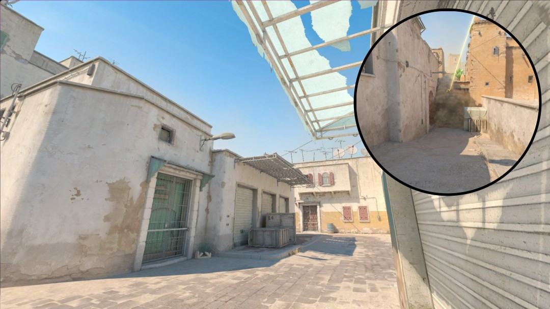 Mid Doors Smoke from T Spawn on Dust2 | CS2Tricks x NadeKing